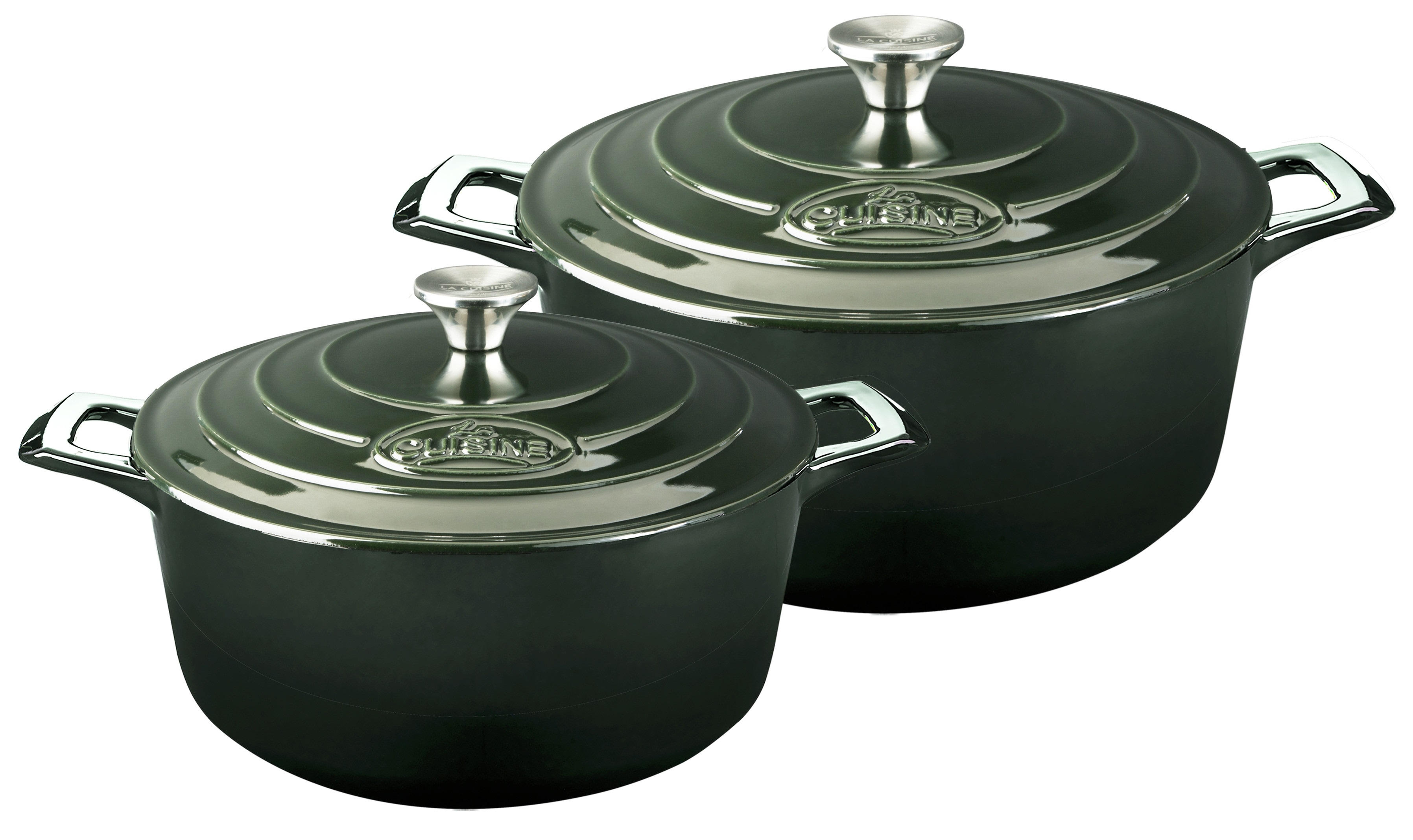 Promotie "LA CUISINE" Vase de Fonta emailata : Set Oala 26cm + Oala ...