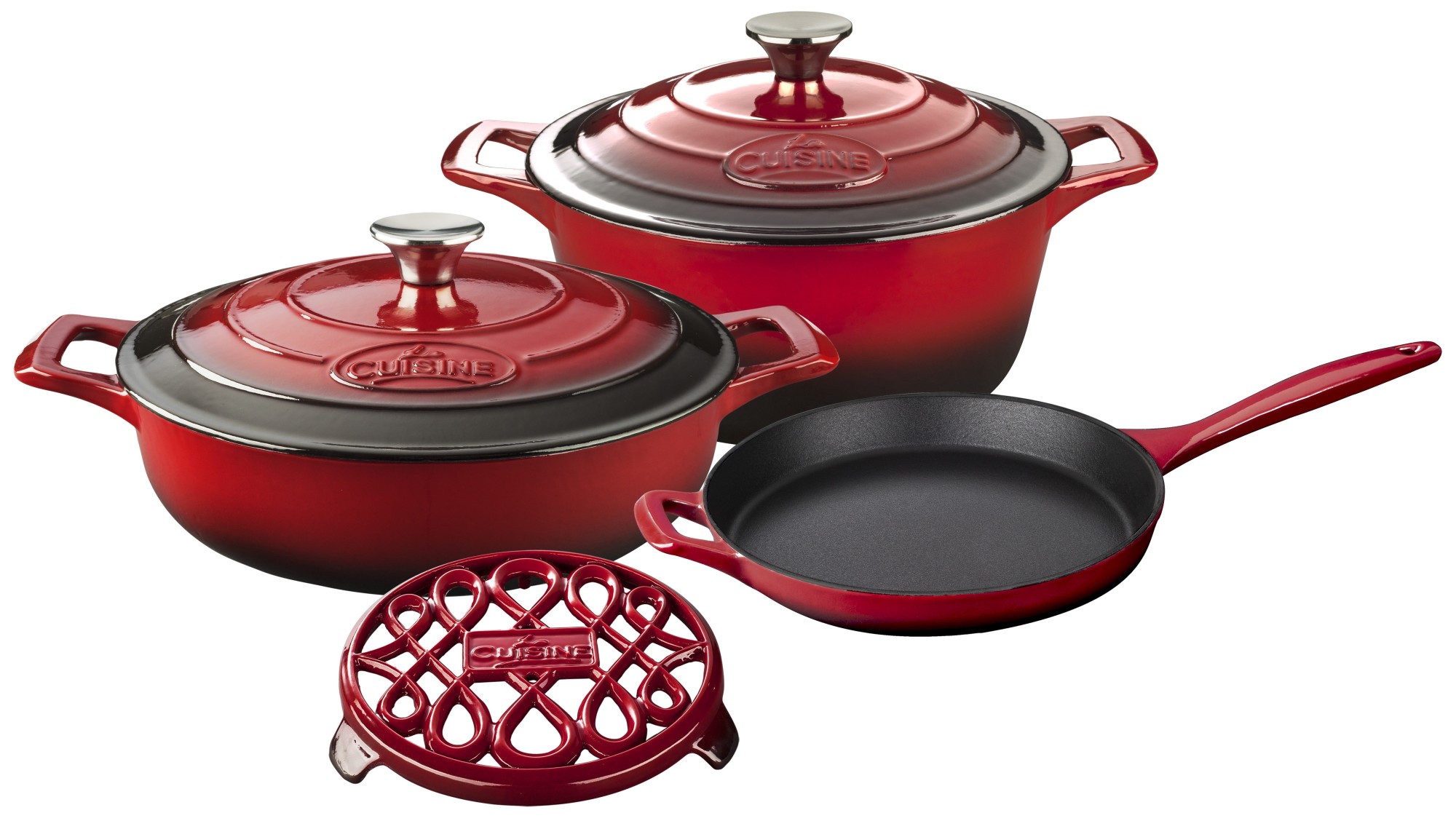 Promotie "LA CUISINE" Set Vase de Fonta Emailata: Cratita joasa Saute ...