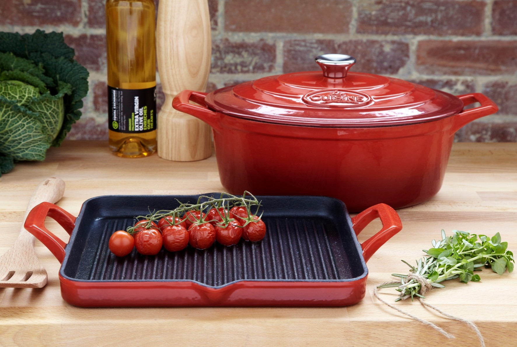 Promotie "LA CUISINE": Set Vase de Fonta Emailata, Cratita Ovala 33cm ...