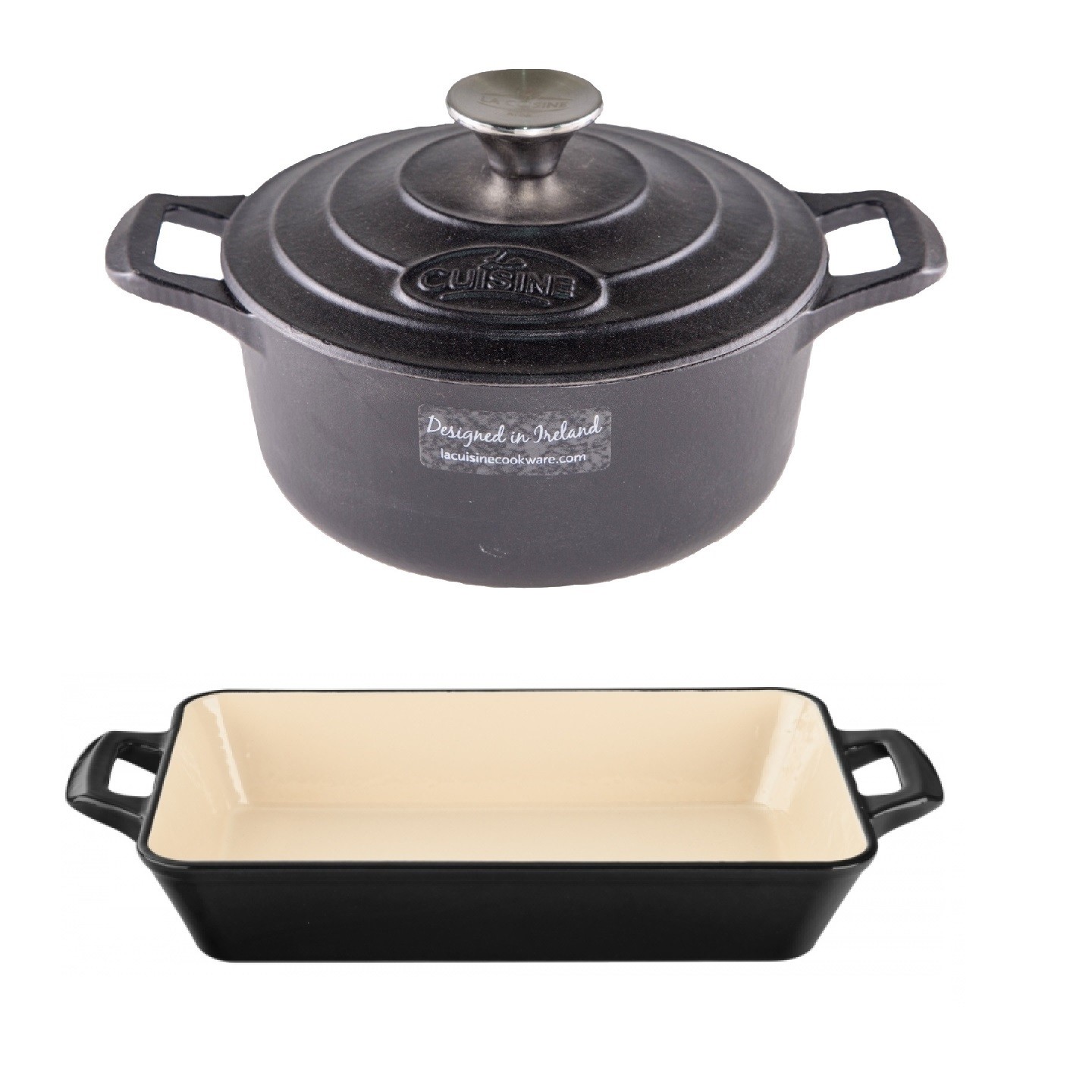 Promotie "LA CUISINE" Set Vase de Fonta Emailata: Oala de fonta ...