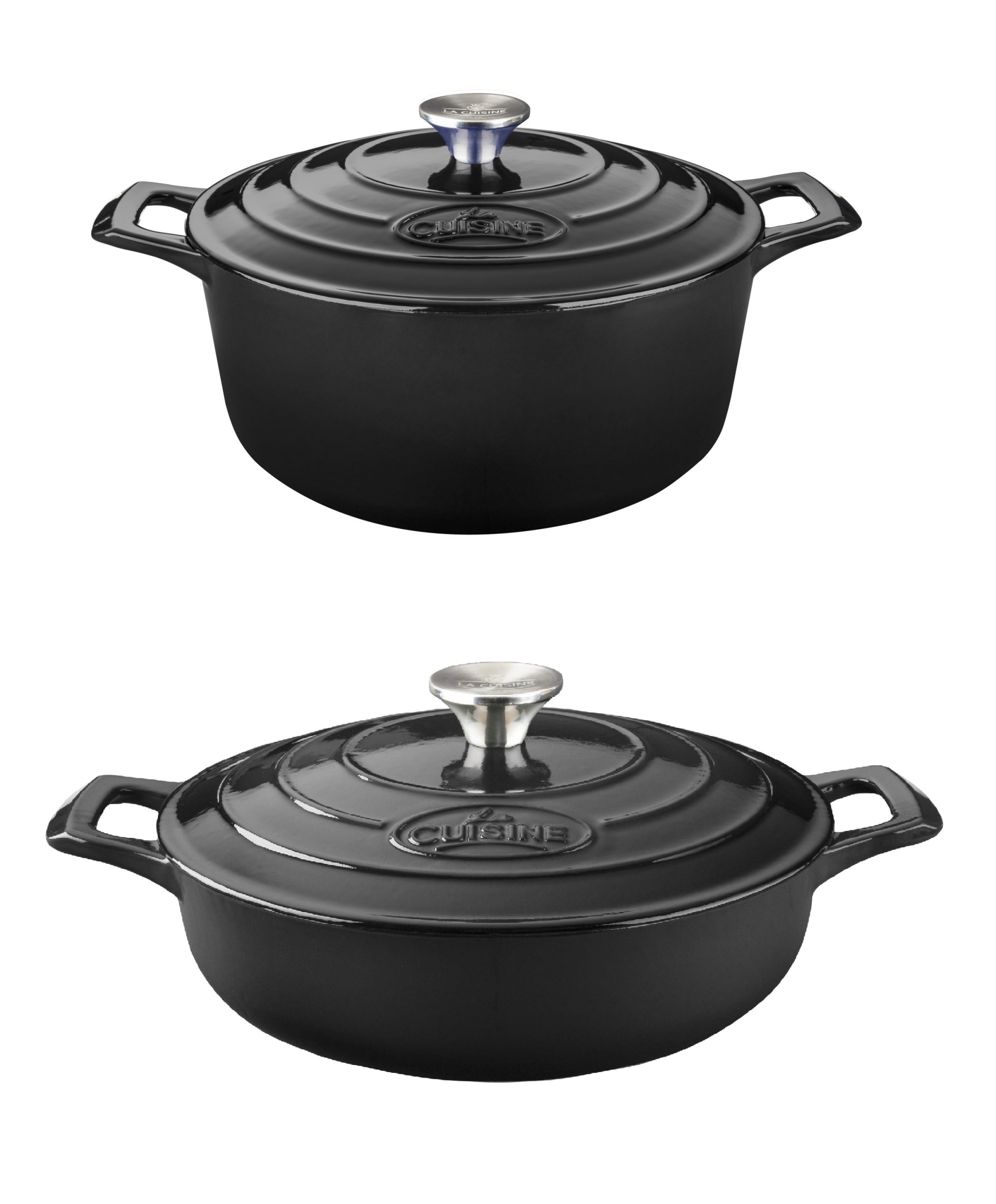 Promotie "LA CUISINE" Set Vase de Fonta Emailata: Cratita joasa Saute ...